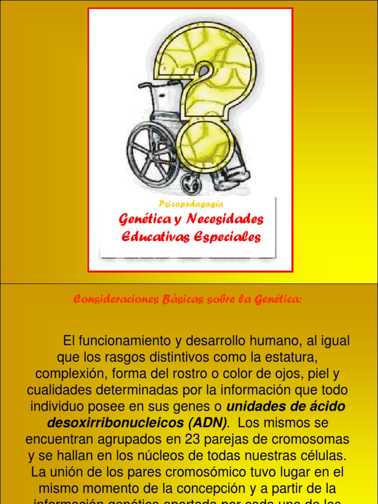 Genetica y Necesidades Especiales | PDF | Síndrome de Down | Cromosoma