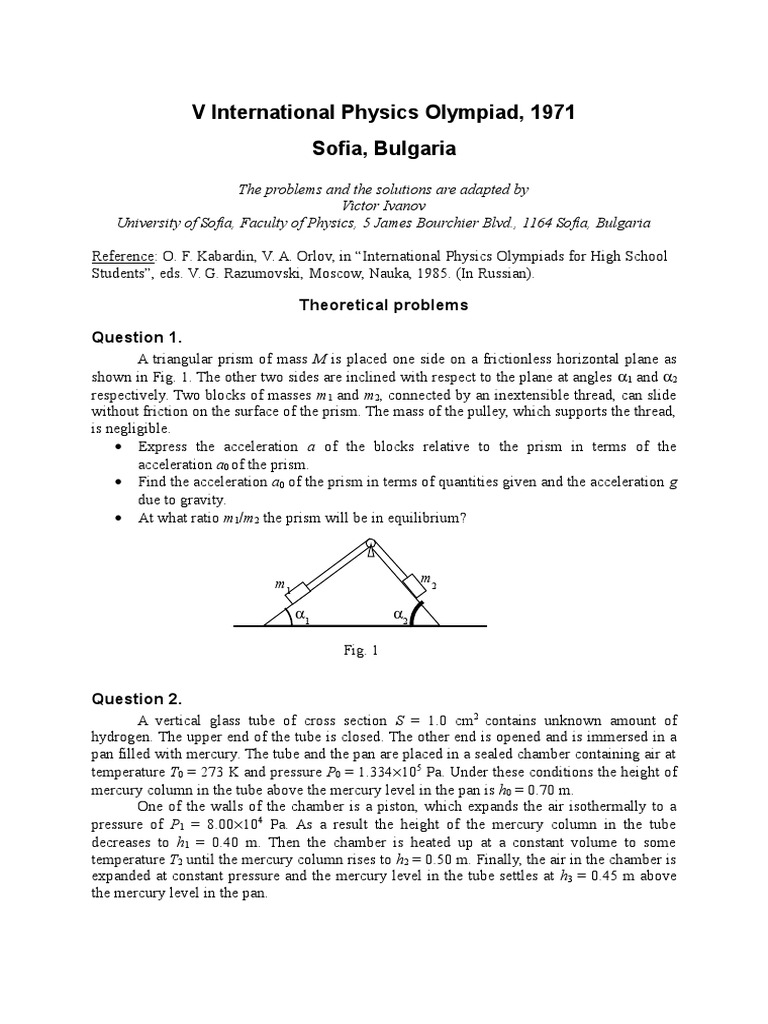 Ipho Problems71 | PDF | Quantity | Physics