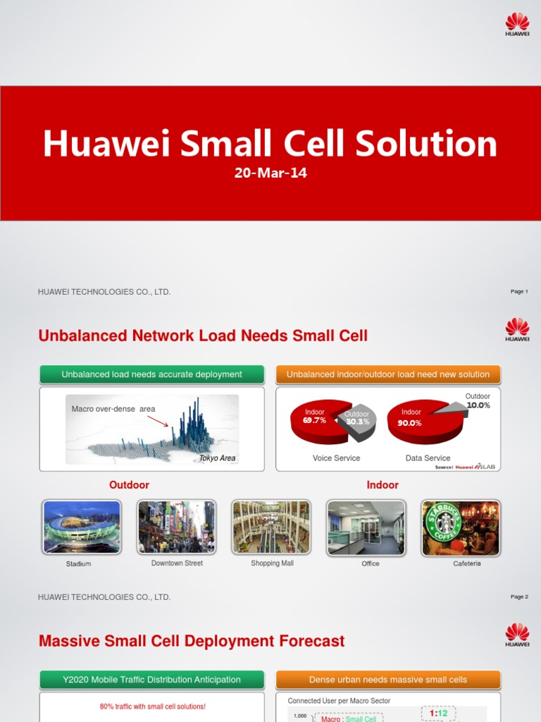 Huawei Small Cell Solution Overview | PDF | Lte (Telecommunication ...