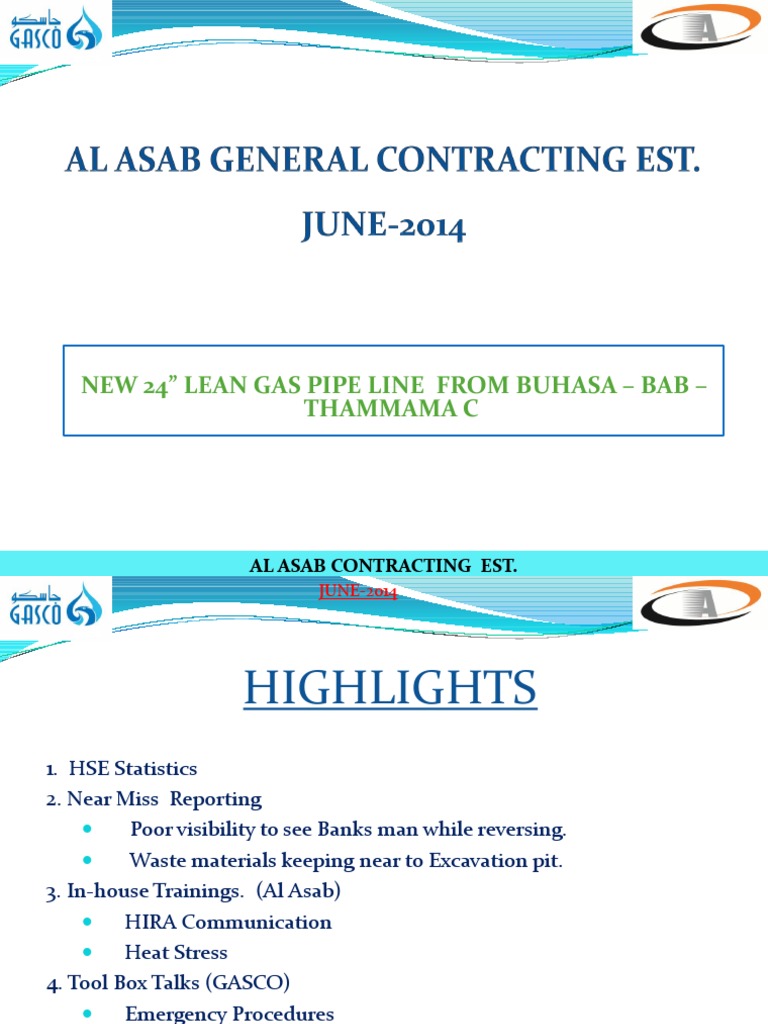 Al Asab Hse Presentation July-14 | PDF | Hyperthermia | Safety