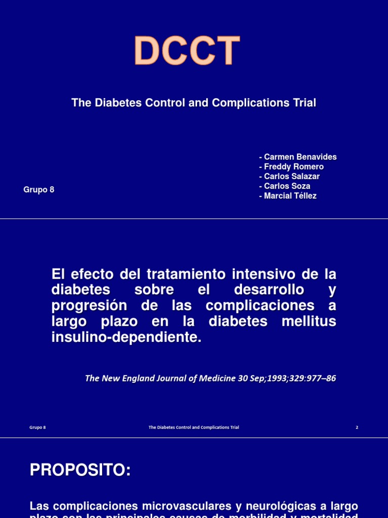 DCCT Final | PDF | Trastornos del páncreas endocrino | Diabetes mellitus