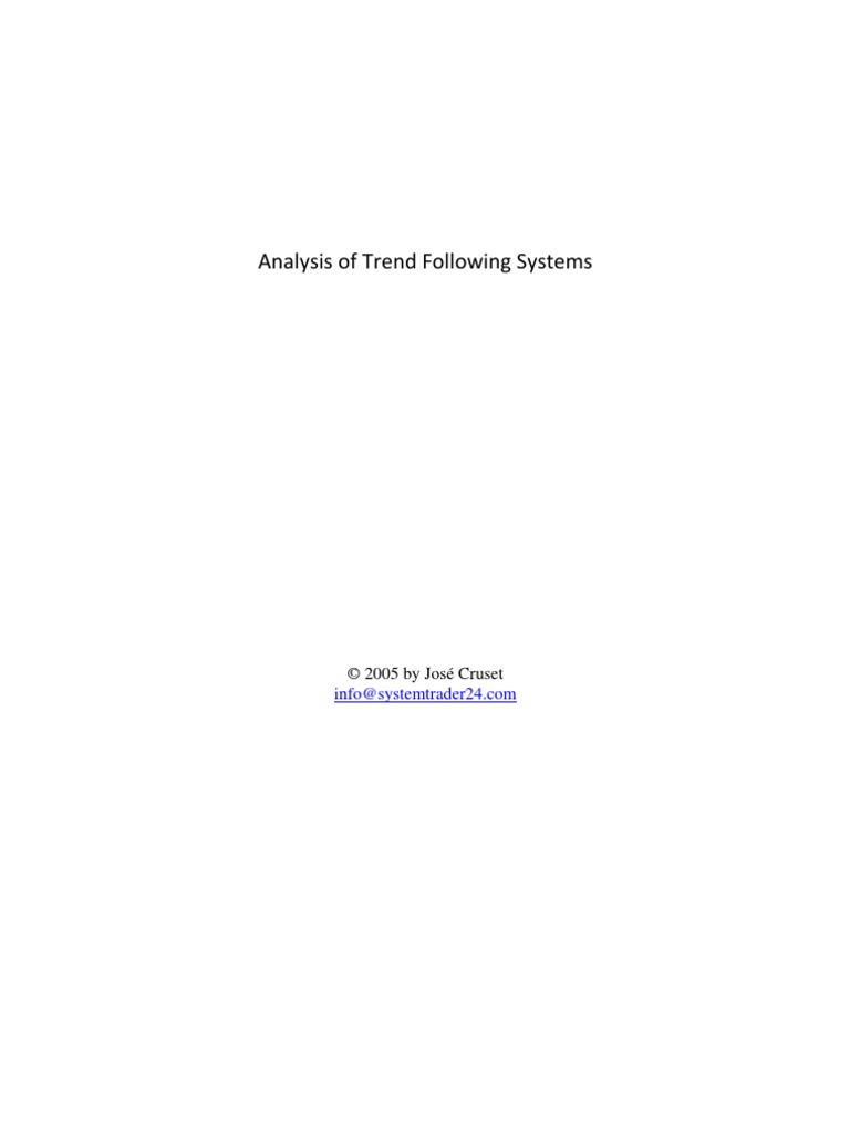 Analysis of Trend Following Systems | PDF | Moving Average | Financial ...