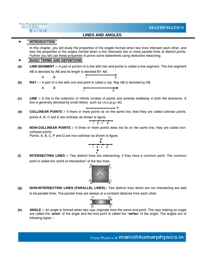 Lines and Angles | PDF | Line (Geometry) | Triangle