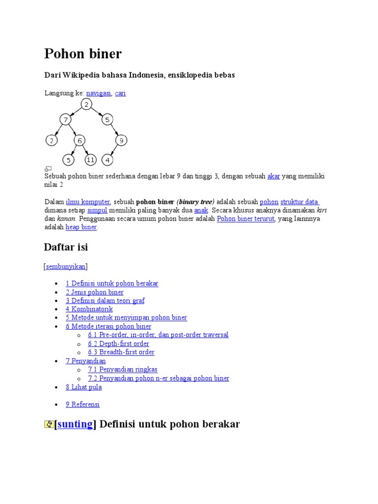 Pohon Biner | PDF