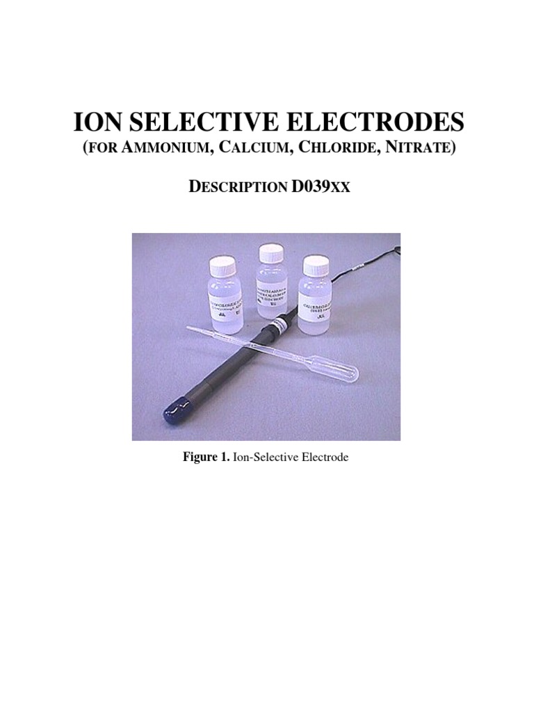 Ion Selective Electrodes: (A, C, C, N) D D039 | PDF
