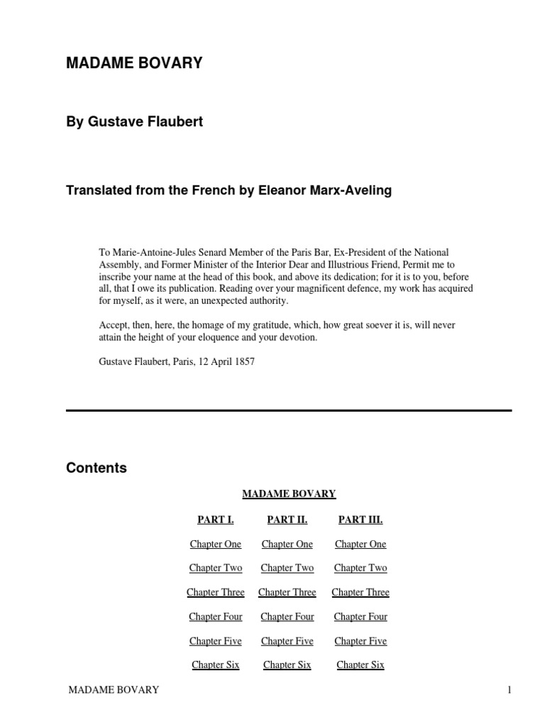 Madame Bovary by Flaubert, Gustave, 1821-1880 | PDF | Madame Bovary ...
