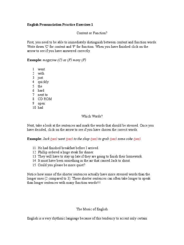 Pronunciation Exercises 01 Shadowing Exercise 01 Notice To Residents