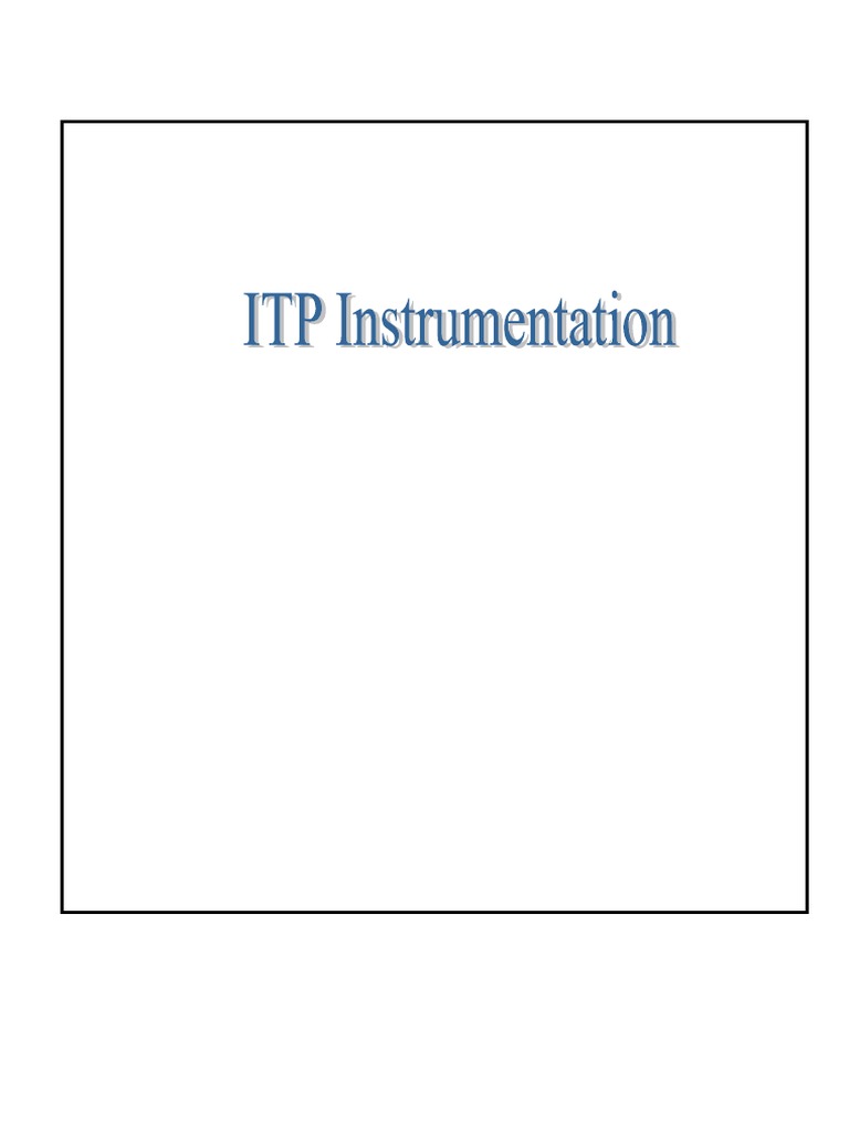 ITP (Instrumentation) | Download Free PDF | Calibration | Electrical ...