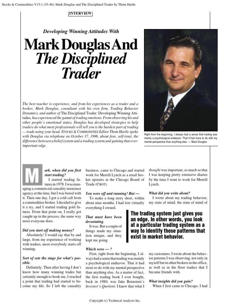 S and C - Mark Douglas Interview | Download Free PDF | Perception ...
