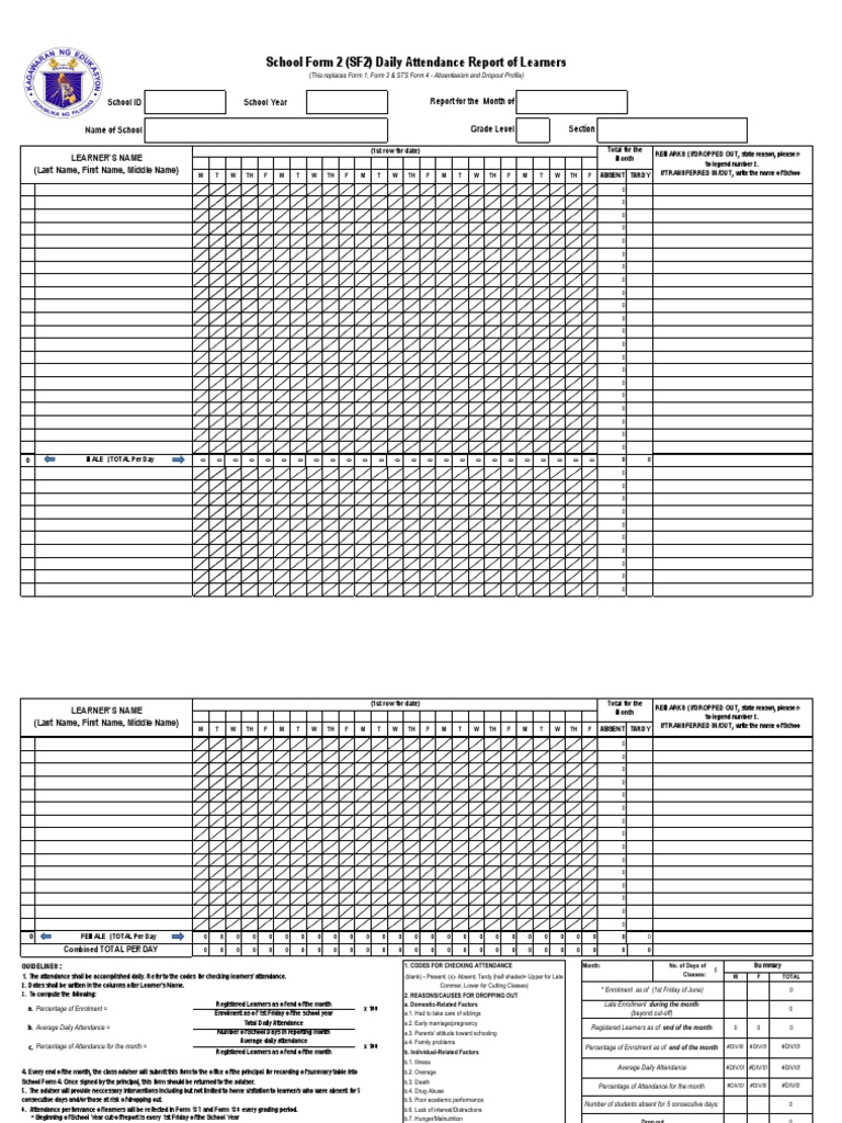 SF2 With Complete Formula REVISED | High School Dropouts | Schools