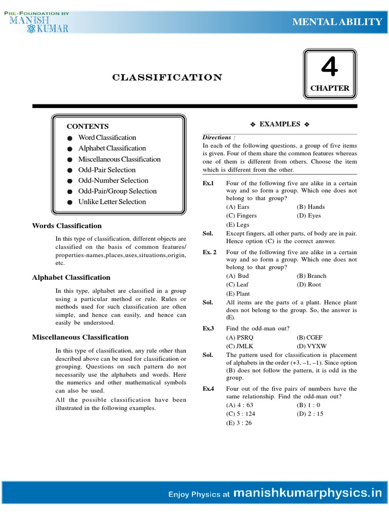 4 Classification Pdf Nature