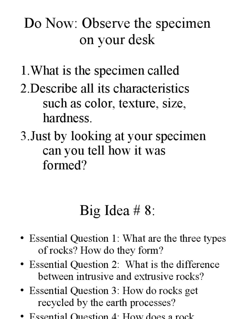 Three Types of Rock | PDF | Rock (Geology) | Igneous Rock