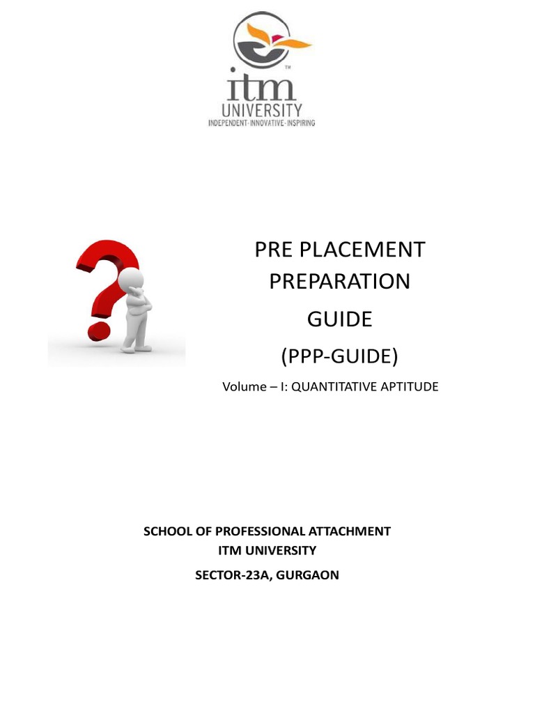 Pre Placement Preparation Guide (PPP-Guide) Volume – I: A Comprehensive ...