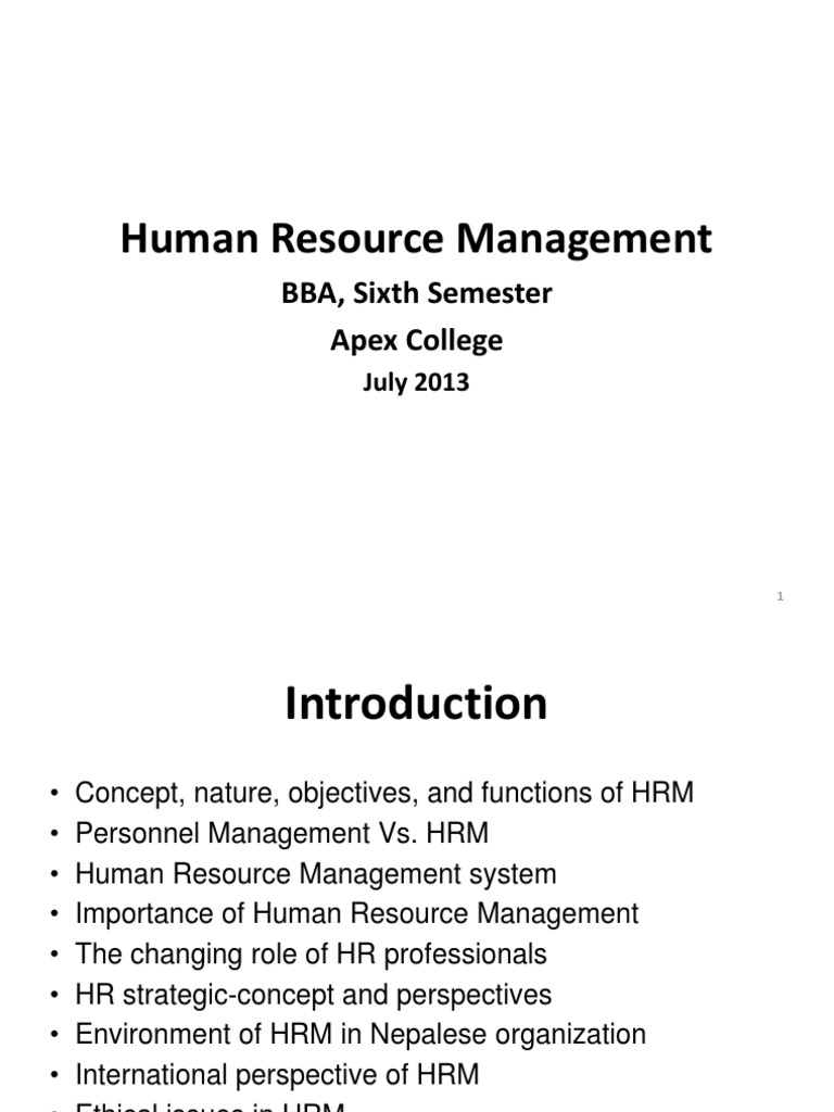 Human Resource Management | PDF | Human Resource Management | Human ...