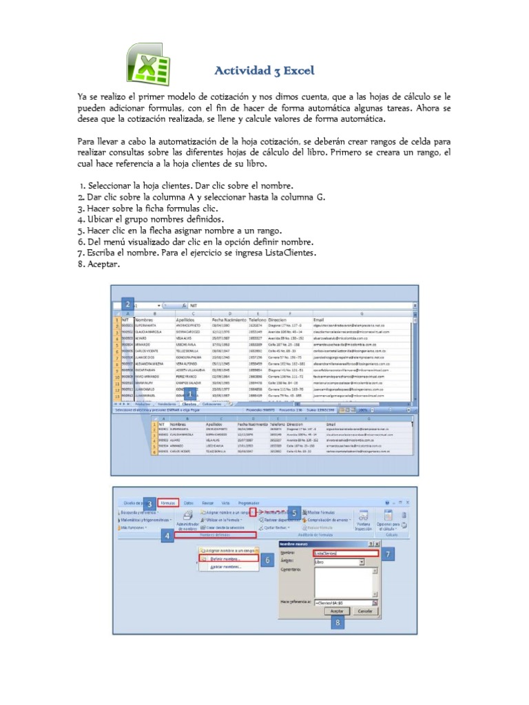 Actividad 3 Excel | PDF | Hoja de cálculo | Microsoft Excel