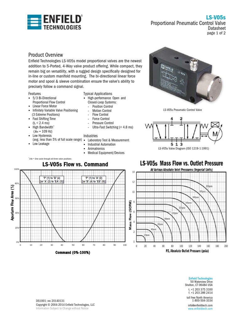 LS V05s Datasheet Rev20140131 1 | PDF | Valve | Filtration