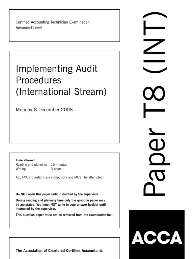 Certified Accounting Technician Examination Advanced Level | PDF ...