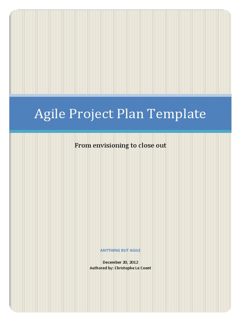 Agile Project Plan Template v1 1 | PDF | Scrum (Software Development ...