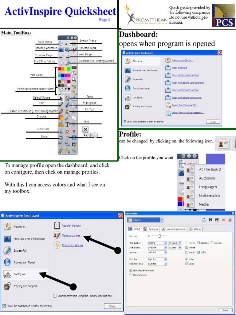 Activinspire Quicksheet | PDF | Web Browser | Icon (Computing)