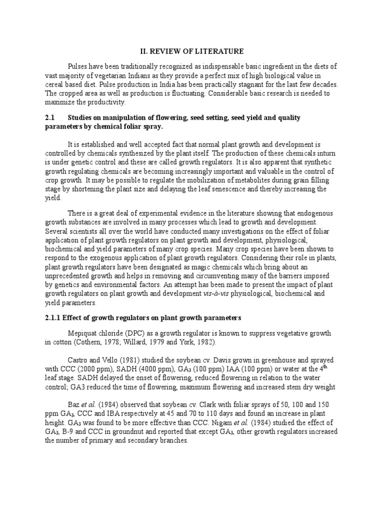 Review of Literature | Download Free PDF | Maize | Soybean