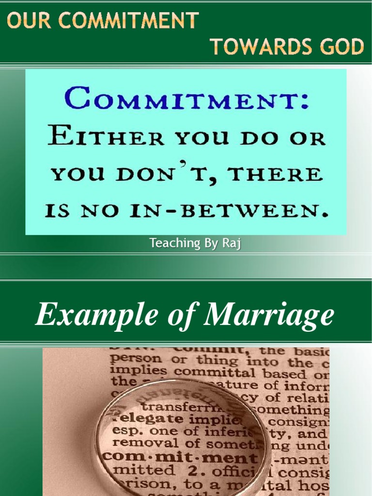 Our Commitment To God | PDF