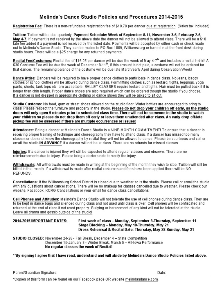 2014-15 MDS Policies and Registration Form | PDF | Fee | Tuition Payments