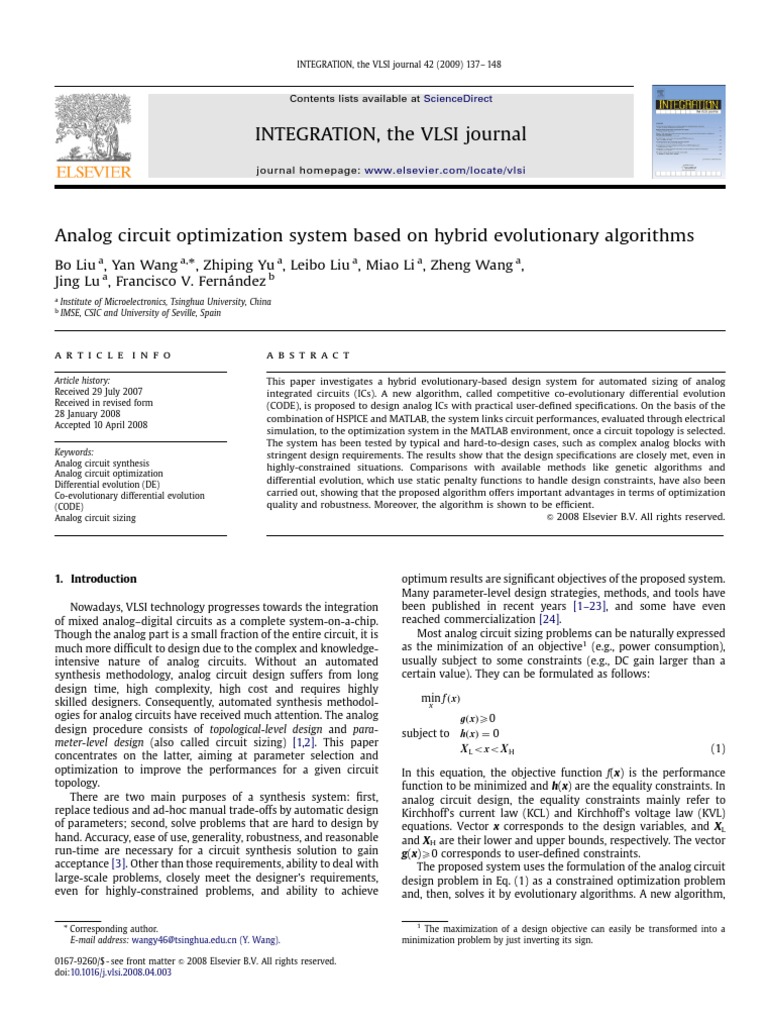 Analog Circuit Optimization System Based On Hybrid Evolutionary ... Analog Circuit Optimization System Based On Hybrid Evolutionary ...