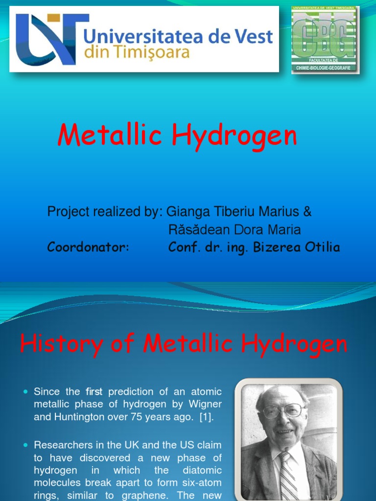 Metallic Hydrogen | PDF | Hydrogen | Rocket Propellant