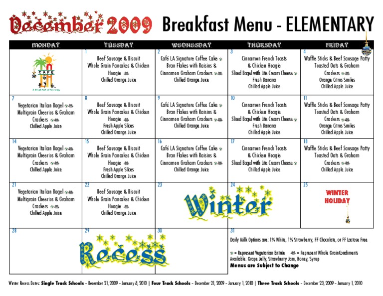 El Breakfast Menu Dec 09 1 | PDF | Pancake | Cooking