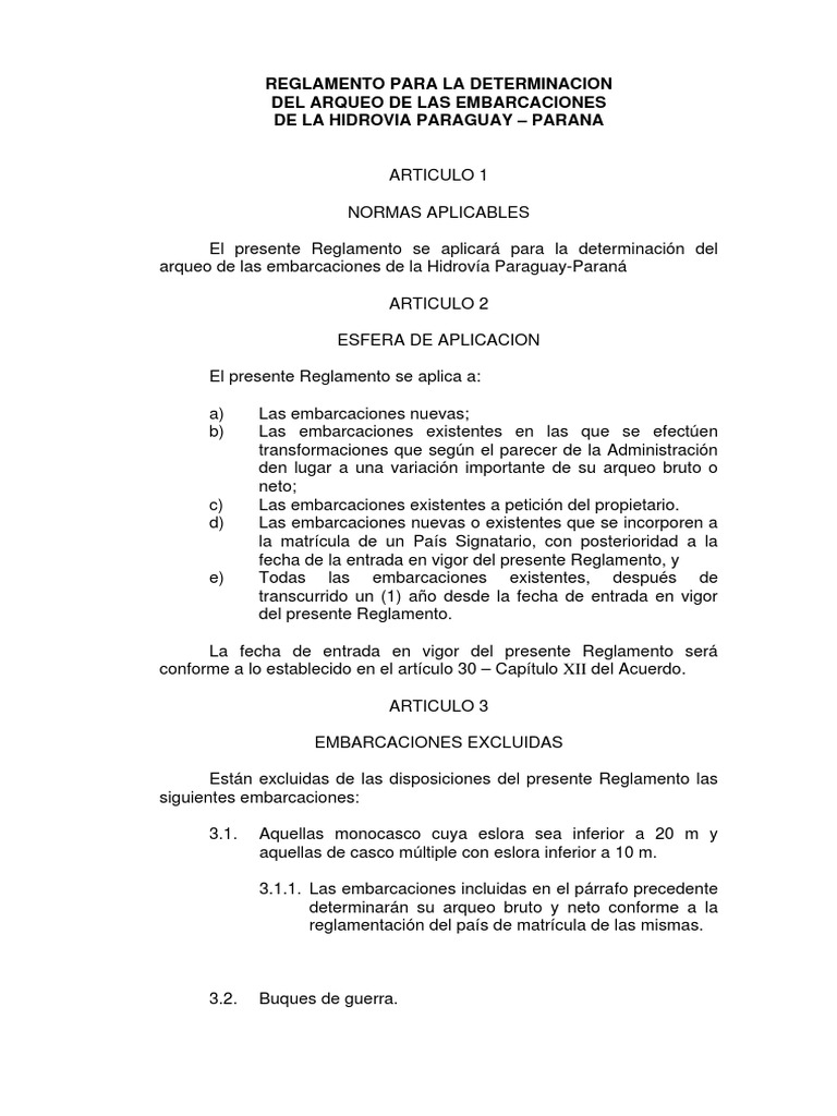 Arqueo Embarcaciones | PDF | Cálculo | Buques
