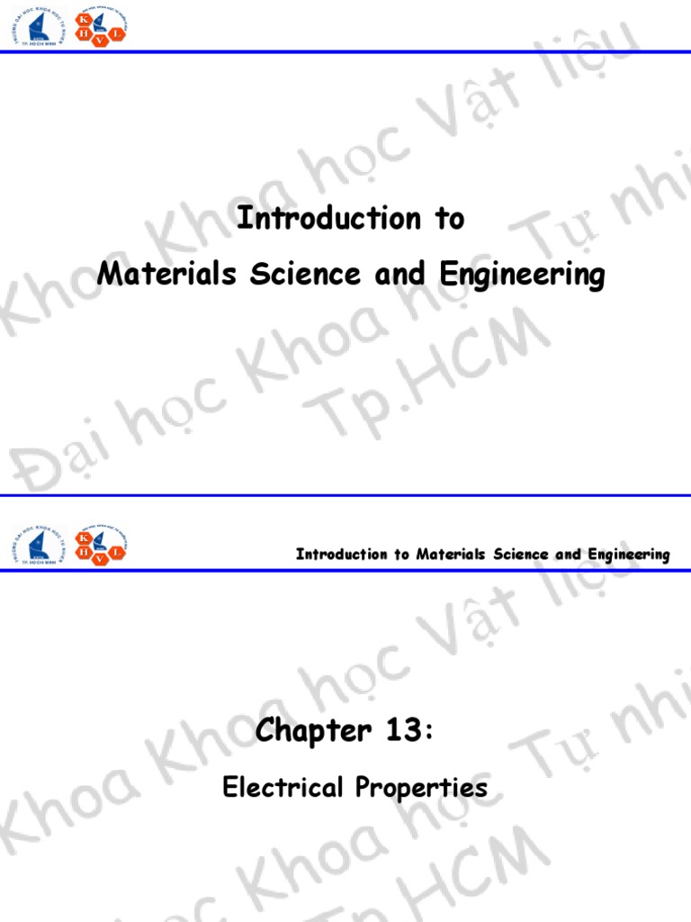 Chapter 13 - Electrical Properties | PDF | Dielectric | Electrical ...