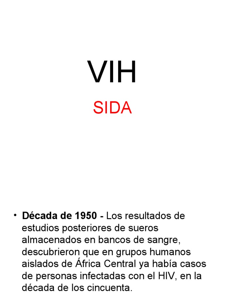 Historia y evolución del VIH/SIDA | PDF | VIH / SIDA | VIH