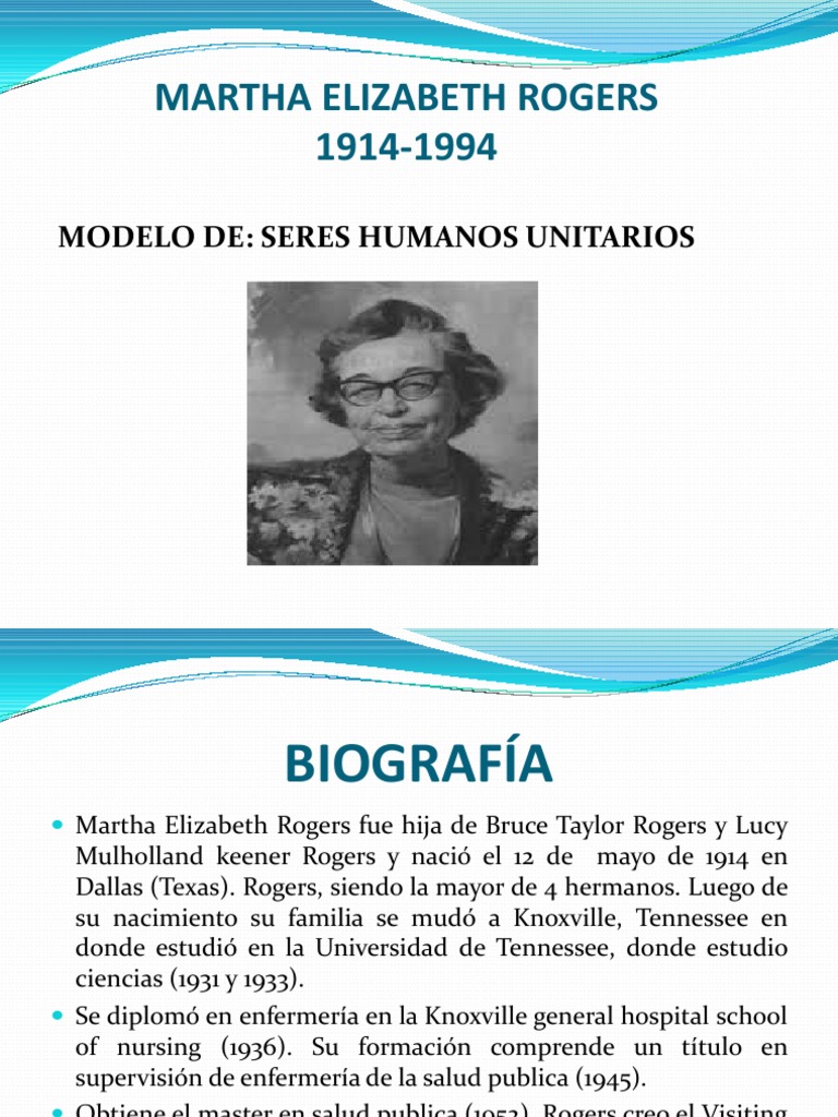 Martha Elizabeth Rogers | Enfermería | Ciencia