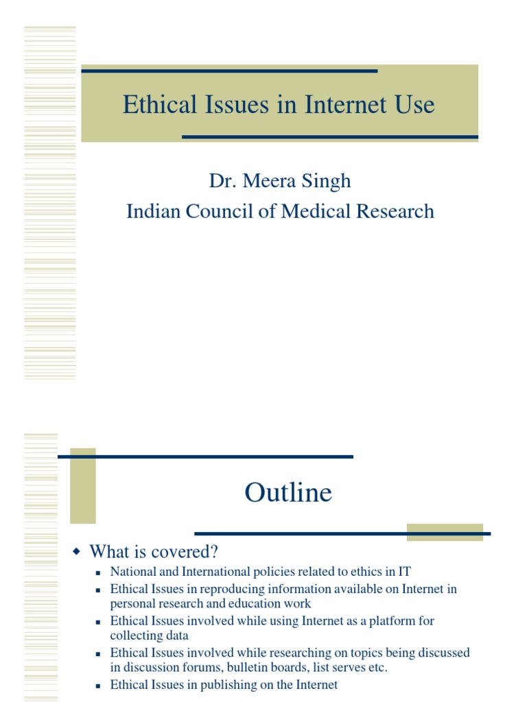 Ethical Issues in Internet Use | PDF | Institutional Review Board | Privacy