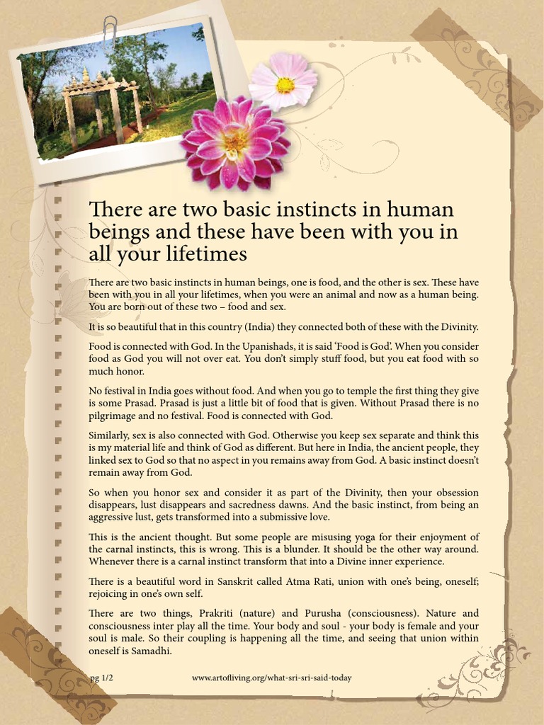 Basic Instincts | PDF | Soul | Consciousness