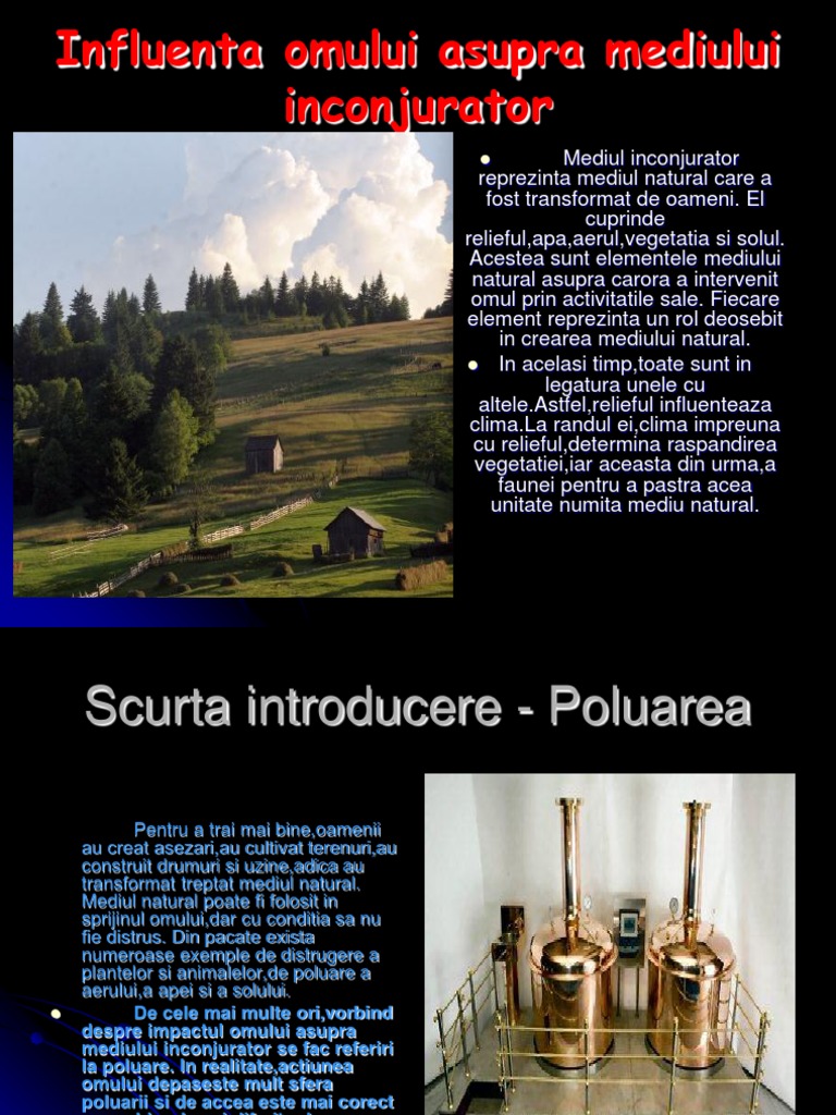 Influenta Omului Asupra Mediului Inconjurator