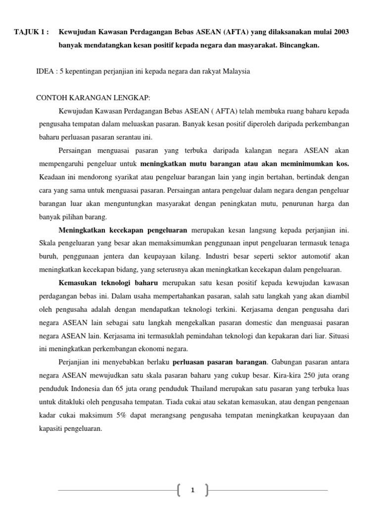Contoh Esei PA Penggal 3 2014 | PDF | Pengelolaan Keuangan & Uang | Ilmu Sosial