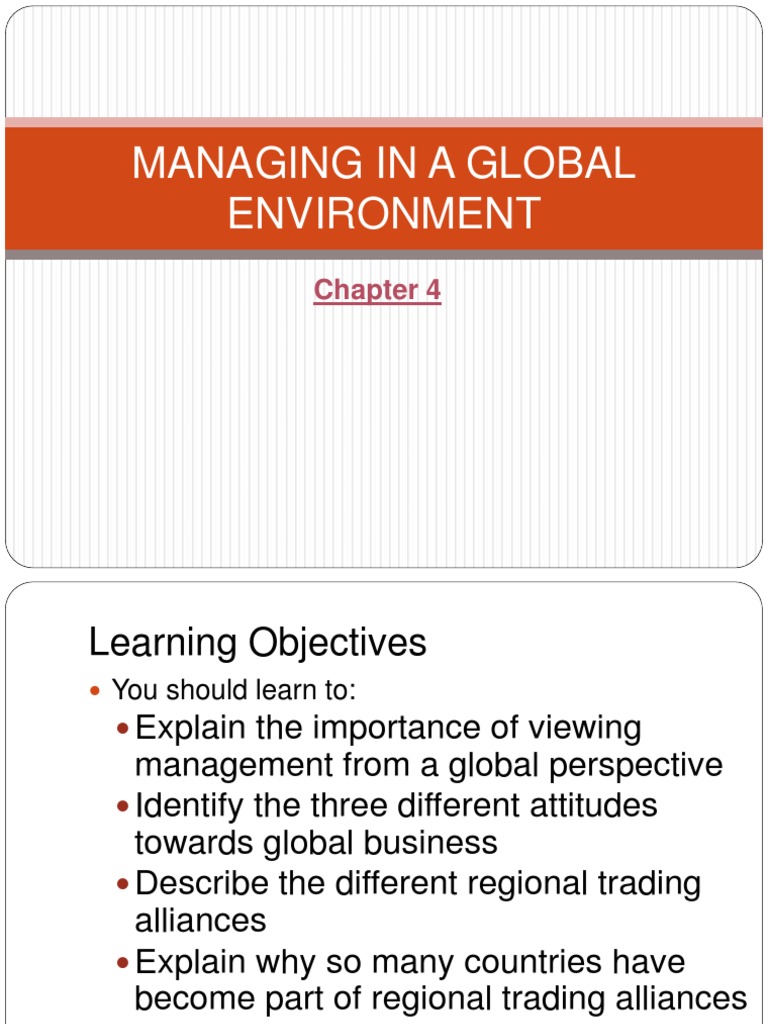 Managing in A Global Environment | PDF | European Union | Economies