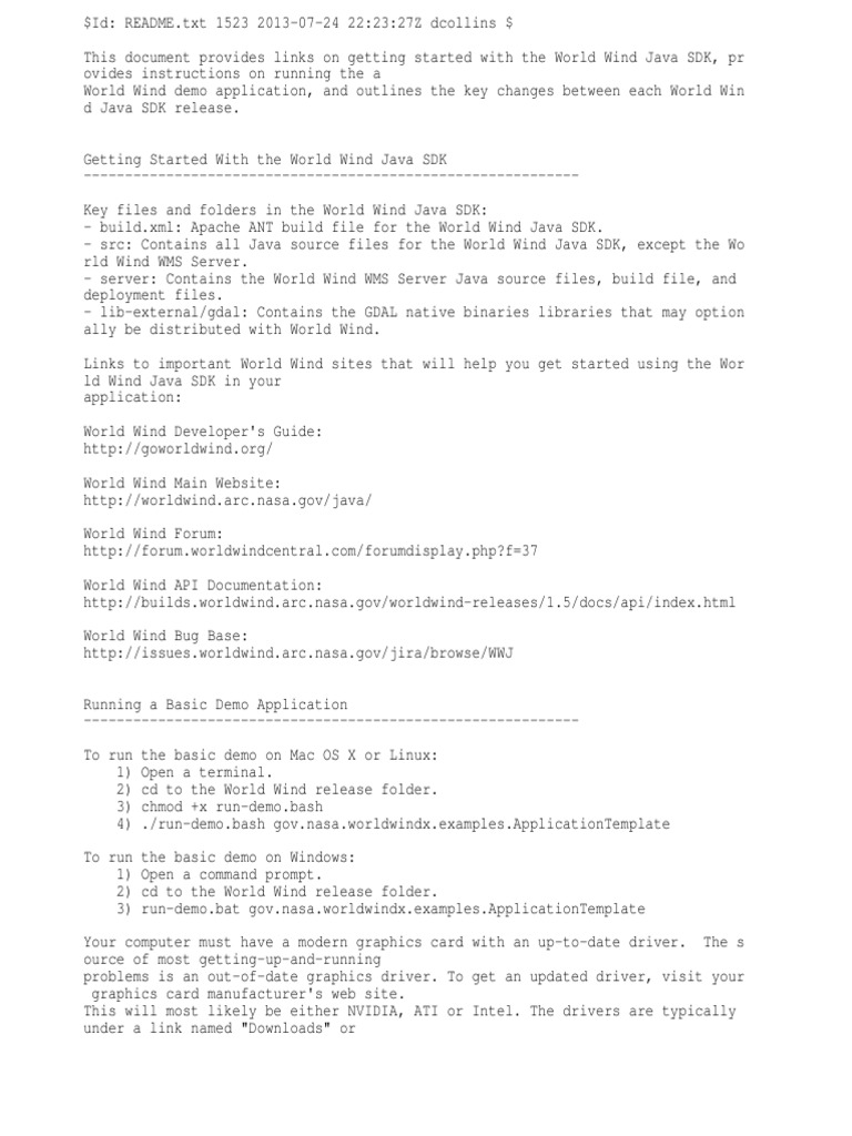 Getting Started With World Wind Java SDK | PDF | Texture Mapping | 64 ...