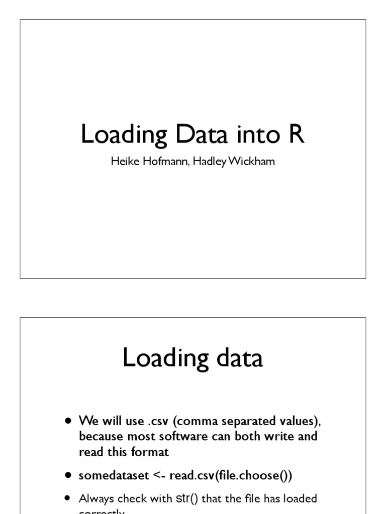 CSV R Import | PDF | Comma Separated Values | Microsoft Excel