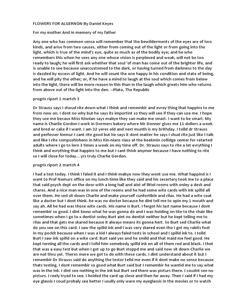 Flowers For Algernon | PDF | Nature