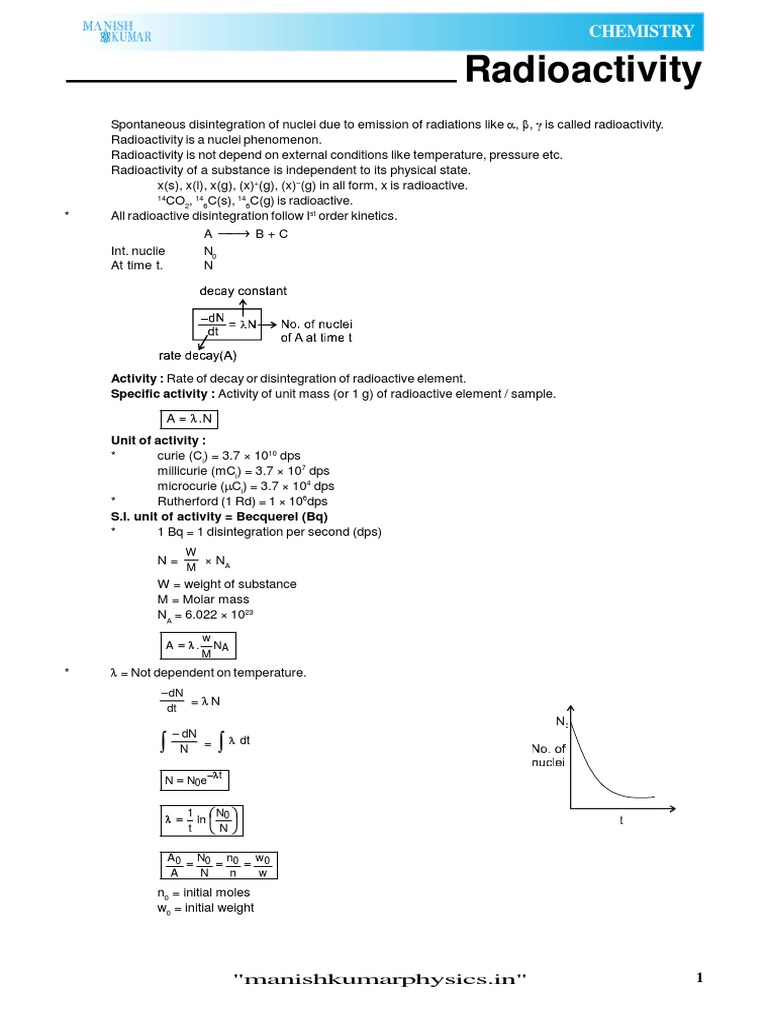 Radioactivity Theory E | PDF | Isotope | Radioactive Decay