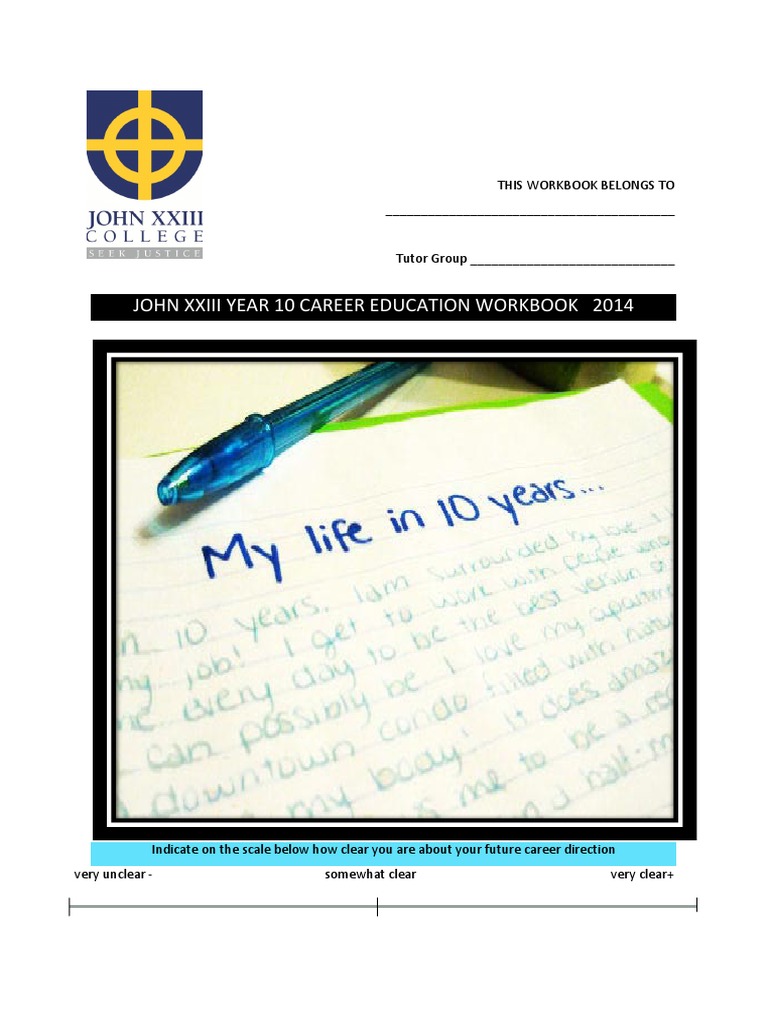 Final Year 10 Career Education Booklet | PDF | Résumé | University And ...