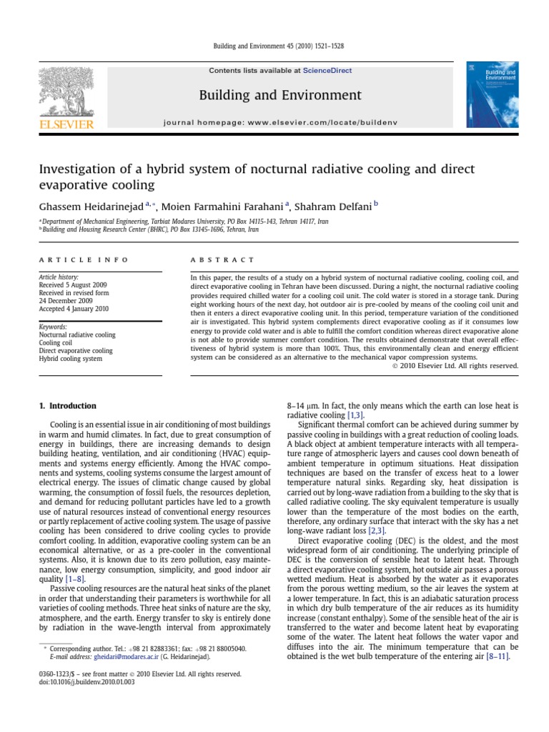Investigation of A Hybrid System of Nocturnal Radiative Cooling | PDF ...