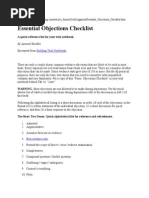 Objections Cheat Sheet | PDF