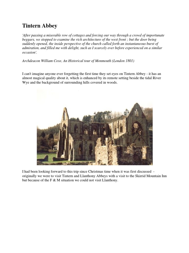Tintern Abbey | PDF | Christian Architecture