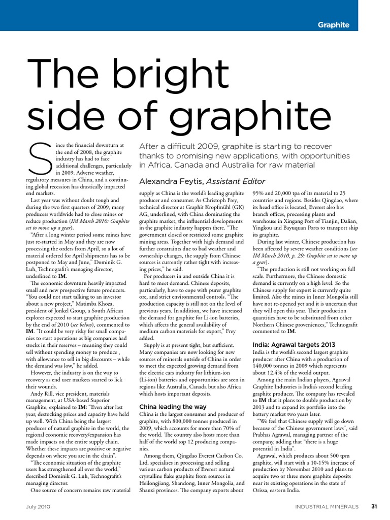 Graphite Feature July 2010 | PDF | Graphite | Carbon