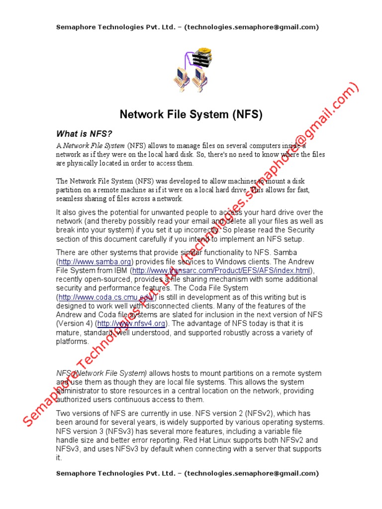 Network File System (NFS) | PDF | File System | Server (Computing)