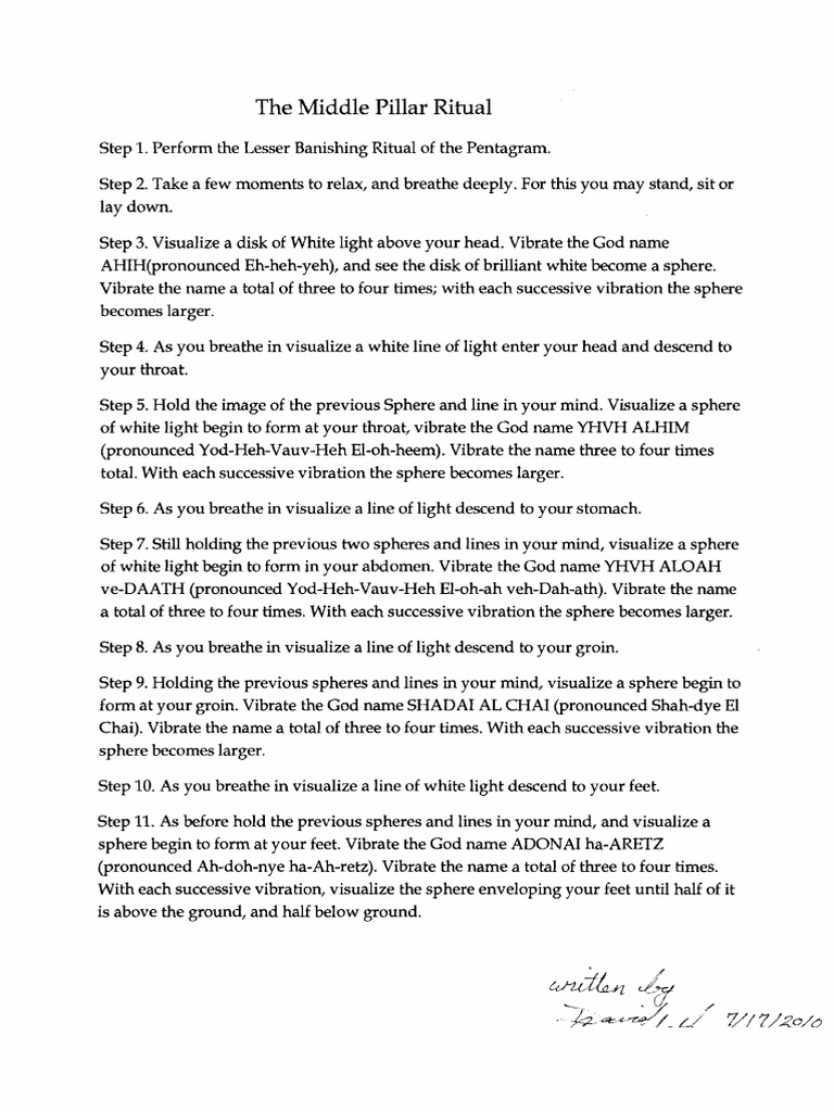 Middle Pillar | PDF | Kabbalah | Aramaic Words And Phrases