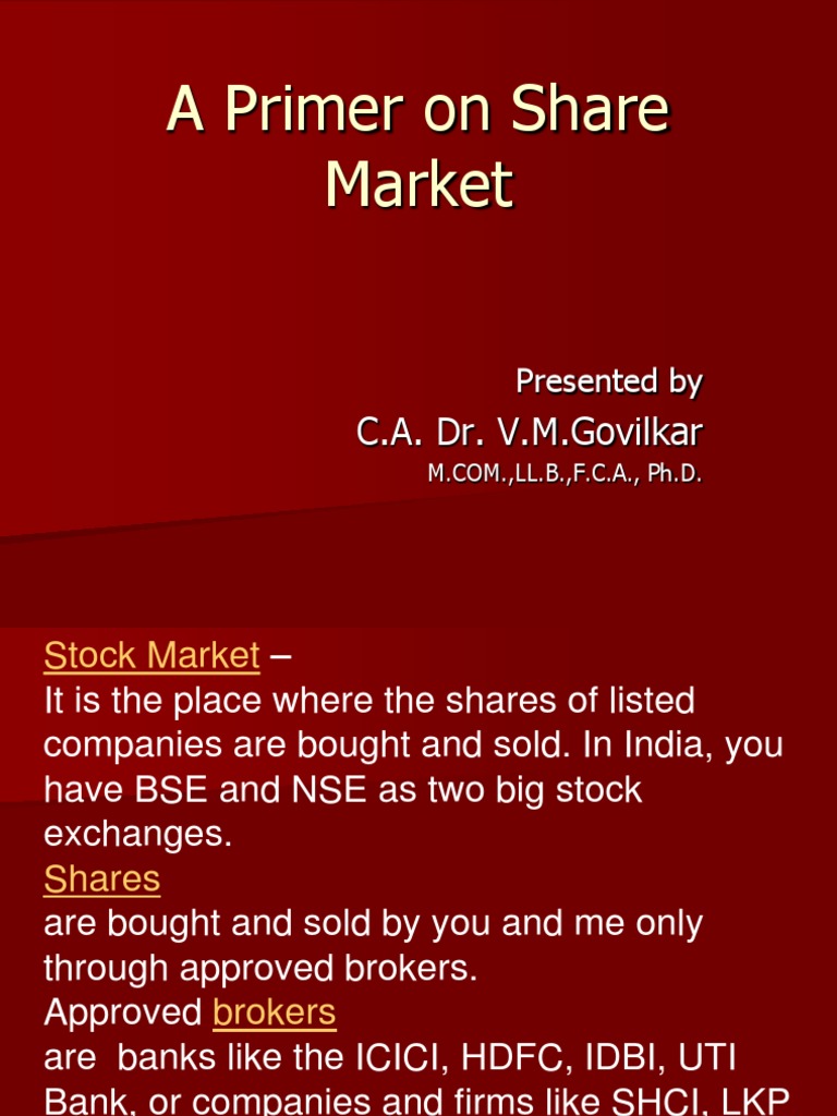 Share Market Guide for Beginners | PDF | Clearing (Finance ...